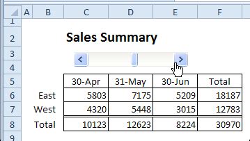 Update Pivot Table With Scroll Bar Contextures Blog