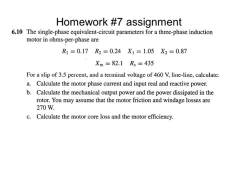 solved the single phase equivalent circuit parameters for a