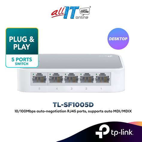 Tp Link 5 Port 10 100mbps Desktop Network Switch Tl Sf1005d Shopee Thailand