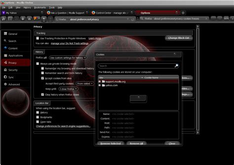Firefox About Preferences Privacy Cookies Gui Freezes Firefox Support Forum Mozilla Support