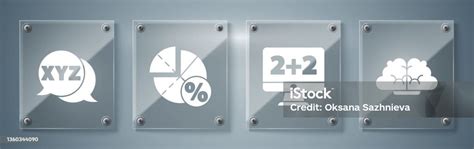 인간의 두뇌 방정식 솔루션 그래프 일정 차트 다이어그램 및 Xyz 좌표 시스템을 설정합니다 정사각형 유리 패널 벡터 3차원 형태에 대한 스톡 벡터 아트 및 기타 이미지