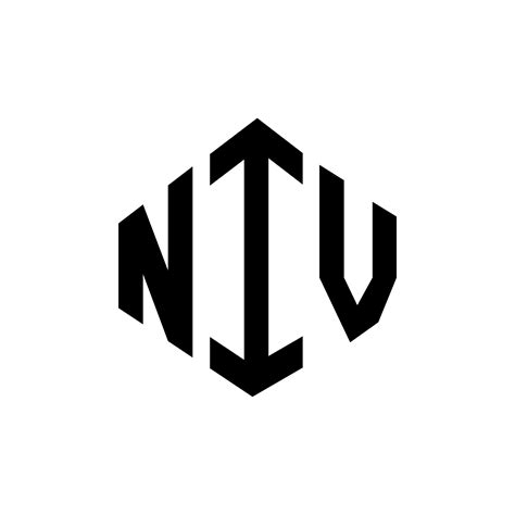 Niv Bokstavslogotypdesign Med Polygonform Niv Polygon Och Kubformad