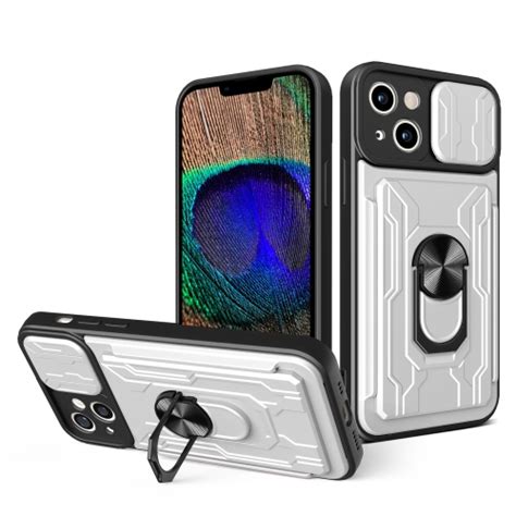 สำหรับ Iphone 15 Plus เลื่อน Camshield Tpu Pc เคสโทรศัพท์พร้อมช่องเสียบ
