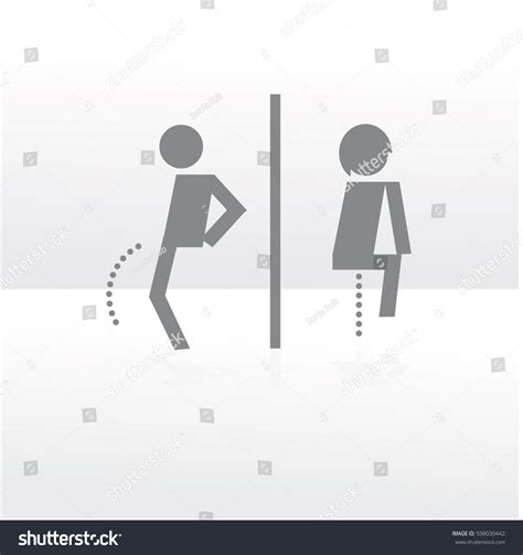 Male Female Wc Icon Toiled Stock Vector Royalty Free 598030442