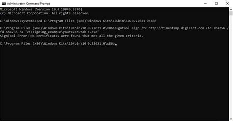 how to fix signtool error