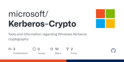 github microsoft kerberos crypto tools and information regarding