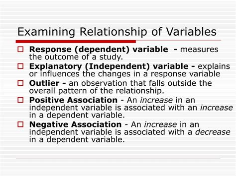 ppt examining relationship of variables powerpoint presentation free