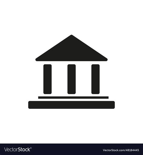 Library Building Simple Icon Royalty Free Vector Image
