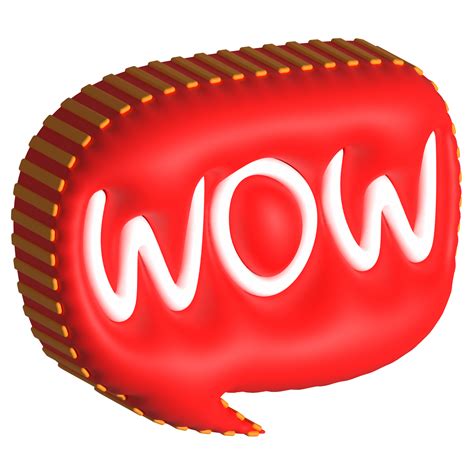 Wow On A Red Bubble 26803668 Png