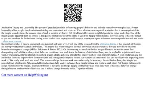 Attribution Theory Essay Ppt Attribution Theory Essay Ppt