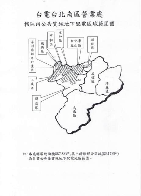 地下配電區 台灣電力公司北南區營業處