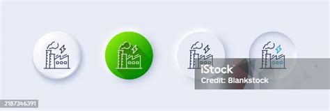 전기 공장 라인 아이콘입니다 전기 에너지 전력 유형 기호 선 아이콘 벡터 0명에 대한 스톡 벡터 아트 및 기타 이미지 0명 3차원 형태 건축물 Istock