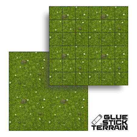 Glue Stick Terrain 6x6 Spring Meadow Terrain Block Terrain Wizard