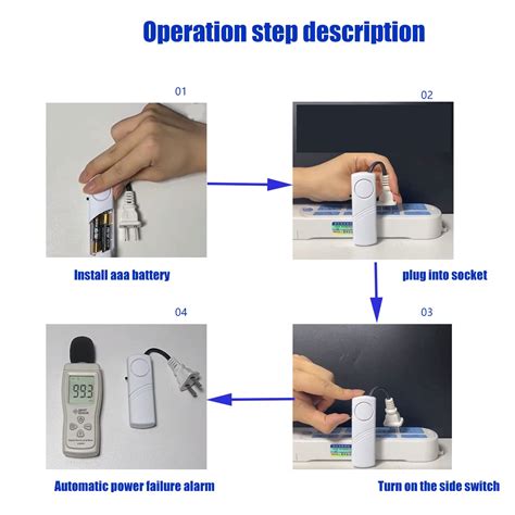 Snapklik Com Power Failure Alarm Automatic Power Cut Alert 80db LED Indicator Siren 2x AAA