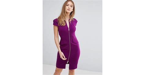 Ted Baker Structured Pencil Dress In Purple Lyst Canada