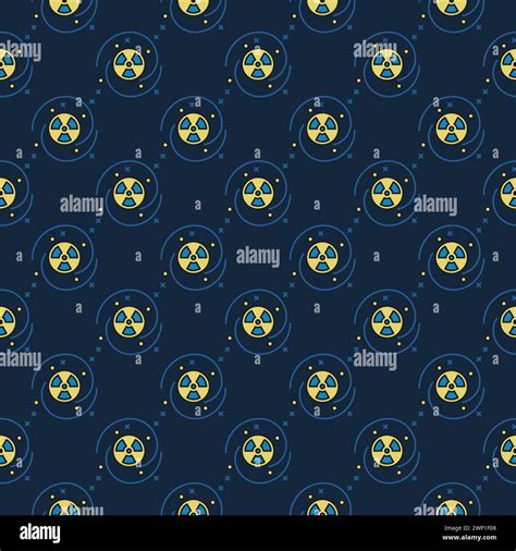 Nuclear Bomb In Galaxy Vector Concept Colored Seamless Pattern Stock
