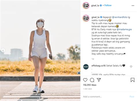 Gisel Unggah Foto Lari Pagi Netizen Malah Salfok Di Balik Celana Fajar