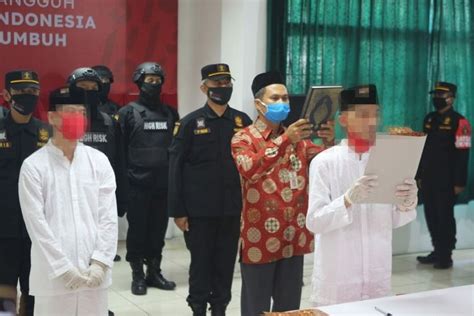 Sepanjang Napi Kasus Terorisme Di Nusakambangan Ikrar Setia NKRI