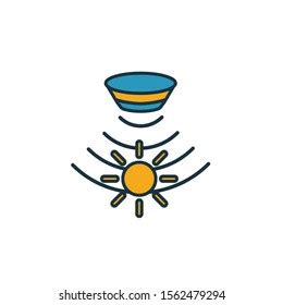 Ultrasonic Sensor Icon Simple Element Sensors Stock Vector Royalty Free