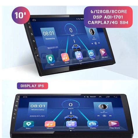 Купить Магнитола на Андроиде 6 128gb 8ядер Dsp Carplay 4g Sim магнитола для авто автомагнитола