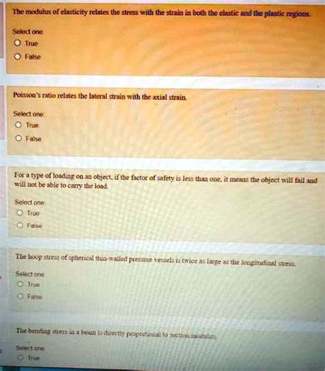 Solved The Modulus Of Elasticity Relates The Stress With The Strain In Both The Elastic And The