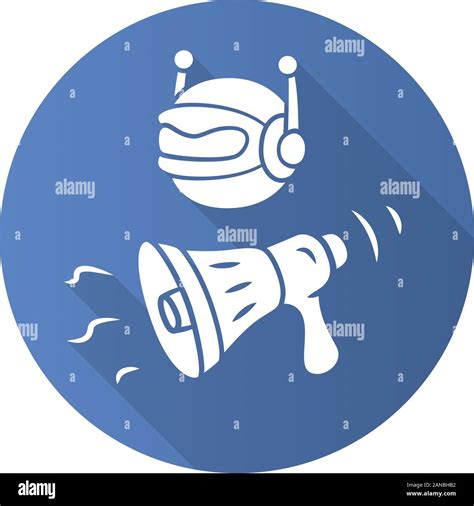 propaganda bot flat design long shadow glyph icon spam attack