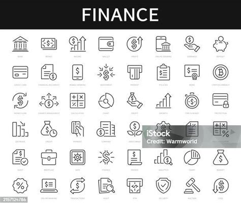 금융과 돈 가는 선 아이콘 세트 금융 편집 가능한 획 아이콘 돈 금융 지불 사업 이익 투자 은행 아이콘입니다 벡터 아이콘에 대한 스톡 벡터 아트 및 기타 이미지 Istock