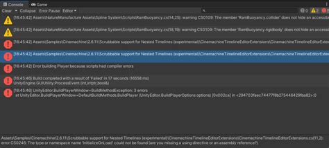 Can T Build Solution Unity 2020 3 32 Cinemachine Version 2 6 11 Unity Engine Unity