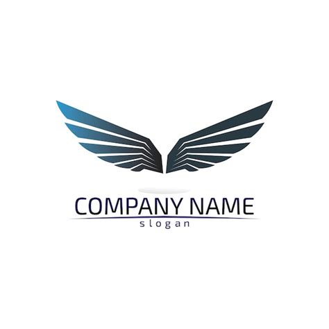 팔콘 날개 로고 템플릿 아이콘 로고 디자인 응용 프로그램 프리미엄 벡터