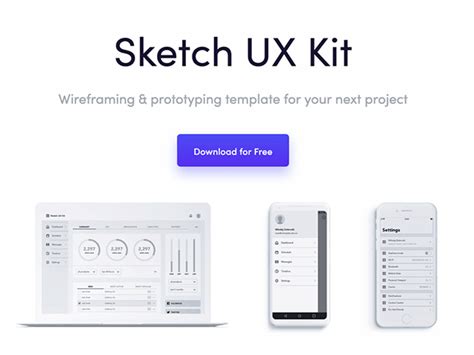 Sketch UX Kit For Wireframing Prototyping Freebiesbug