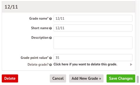 Grade Point Scales And Marking Grade Sets Arbor Help Centre