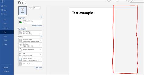 Large Blank Grey Area When Printing Microsoft Qanda