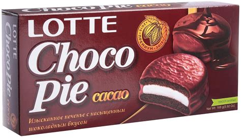 Пирожные Lotte Choco Pie Чоко пай какао 16 шт по 168 г — купить в