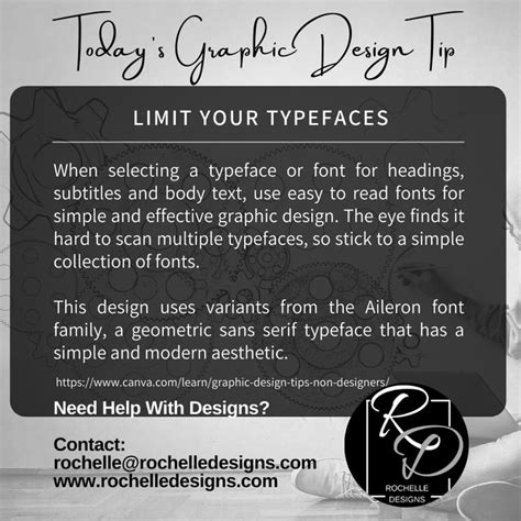 Todays Graphic Design Tip Limit Your Typefaces