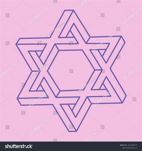 Optical Illusion Pattern Impossible Shapes Vector Stock Vector Royalty