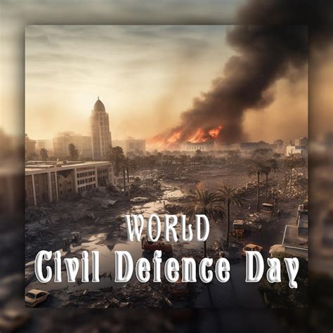 Premium Psd World Civil Defence Day