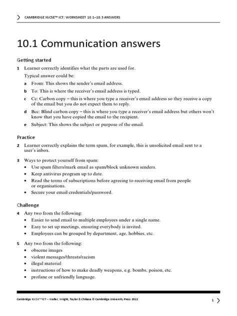 Igcse Ict 3ed Tr Ws Answers 10 Pdf File Transfer Protocol World