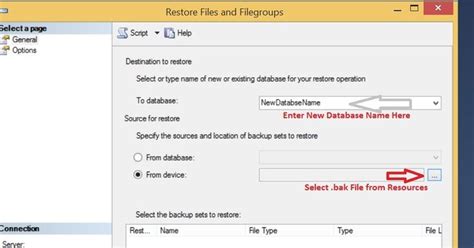 Restore Mssql Server Database Without Creating A New Database