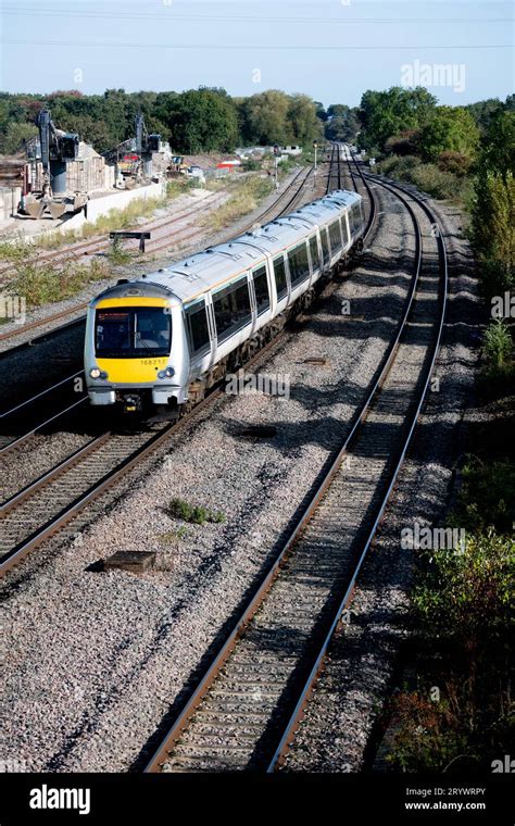 Chiltern Railways Class 168 Diesel Train Approaching Banbury