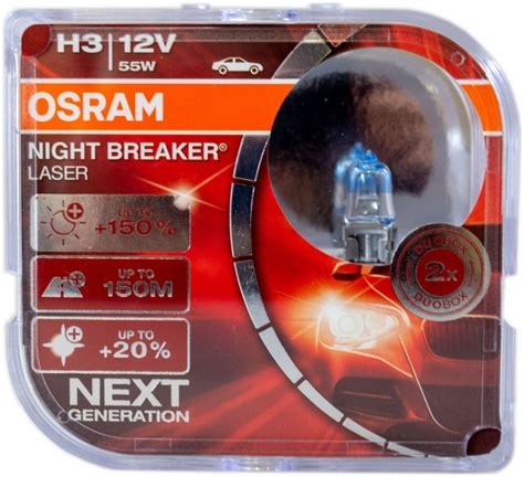 Лампа 12V H3 55W +150% OSRAM Night Laser [64151NL-HCB] (БОКС) – фото ...