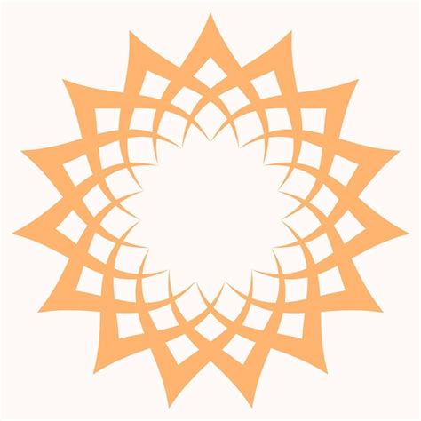 Free Vector Decorative Symmetry Round Diamond Pattern In Hand Drawn Style