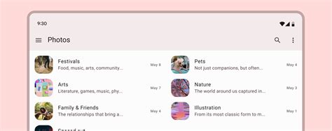 Lists Material Design