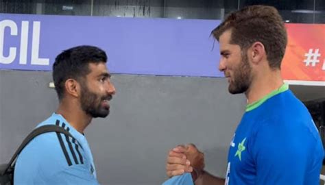 Watch Shaheen Afridi Congratulates Jasprit Bumrah On Becoming Dad