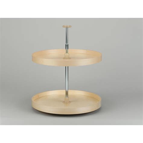 Rev A Shelf 24 In Banded Wood Full Circle Lazy Susans 2 Shelf LD 4BW 062 24 1 The Home Depot