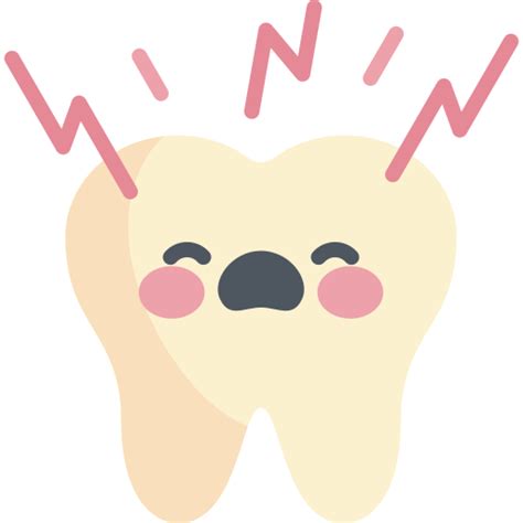 Toothache Kawaii Flat Icon