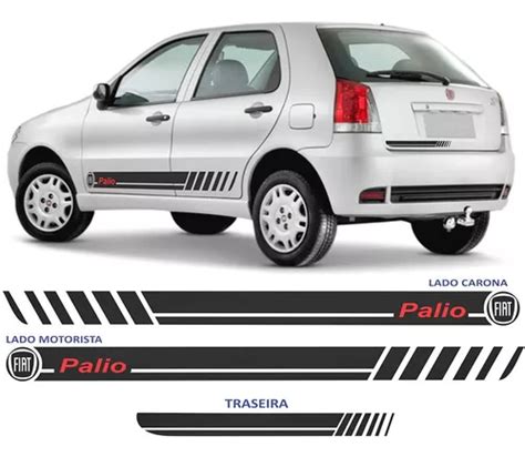 Kit Adesivo Faixa Lateral Palio Fire Adesivo 2 E 4 Portas