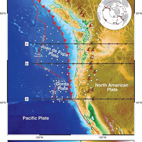 Map Of The Study Area The Background Shows Bathymetrytopography