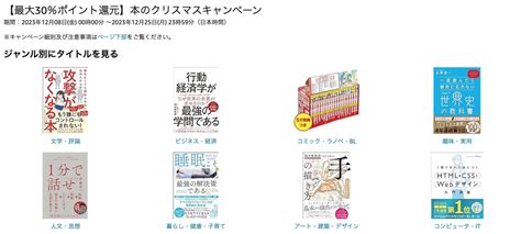 【1225まで】amazonで紙の本が最大50ポイント還元！本のクリスマスキャンペーンが開催中 ソフトアンテナ