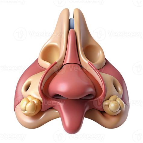 3d Render Of A Human Nose 55063672 Png