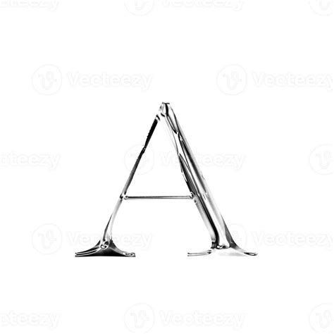 A Silver Metallic Luxury Chrome Alphabet Font 26790974 Png